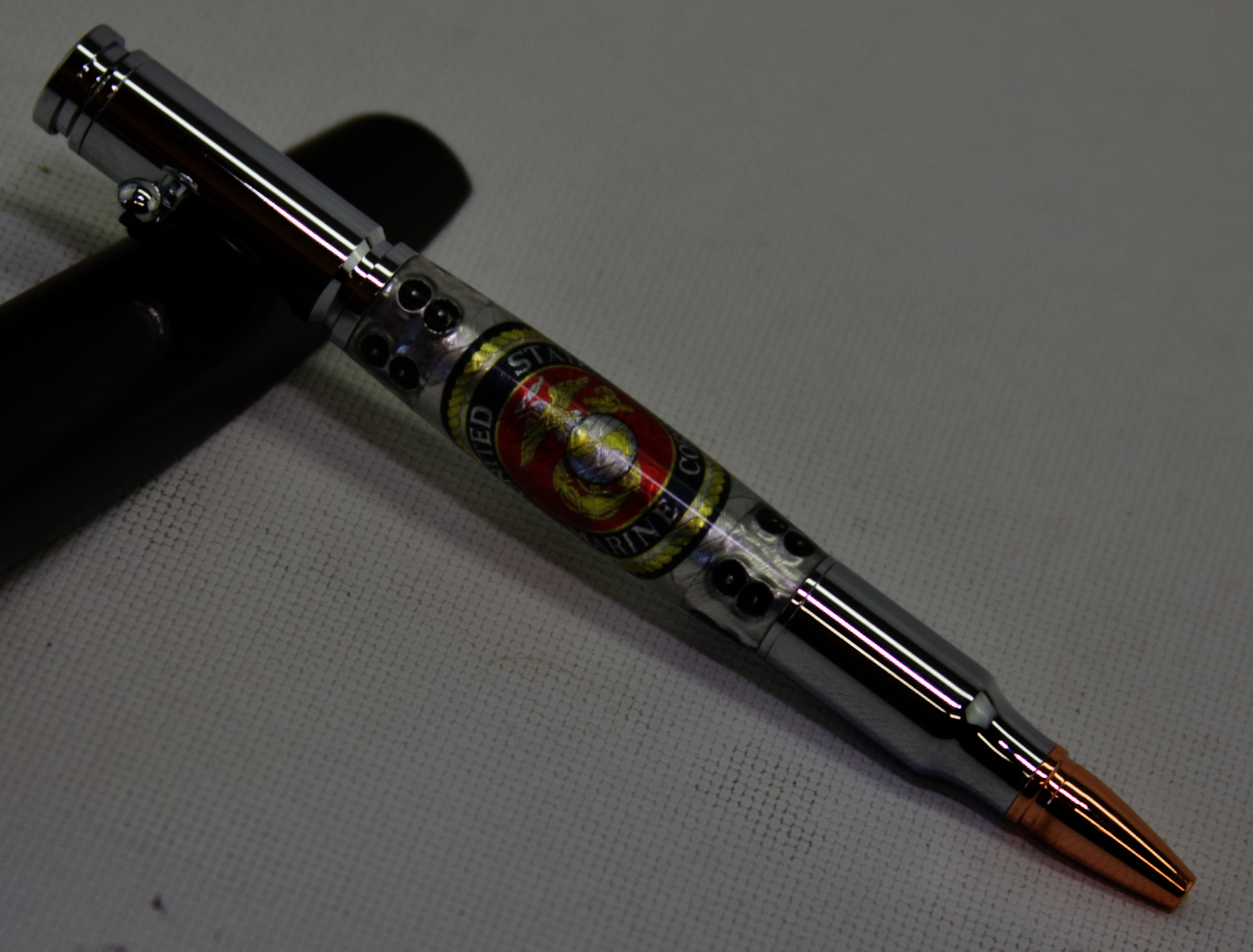 Chrome USMC Bolt Action Pen